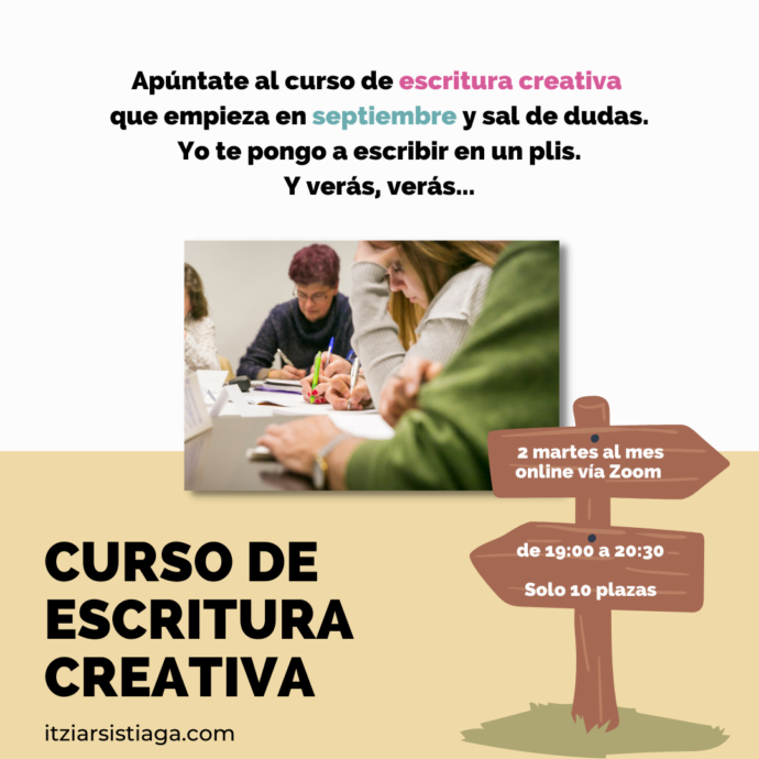 Curso de escritura creativa online - Itziar Sistiaga